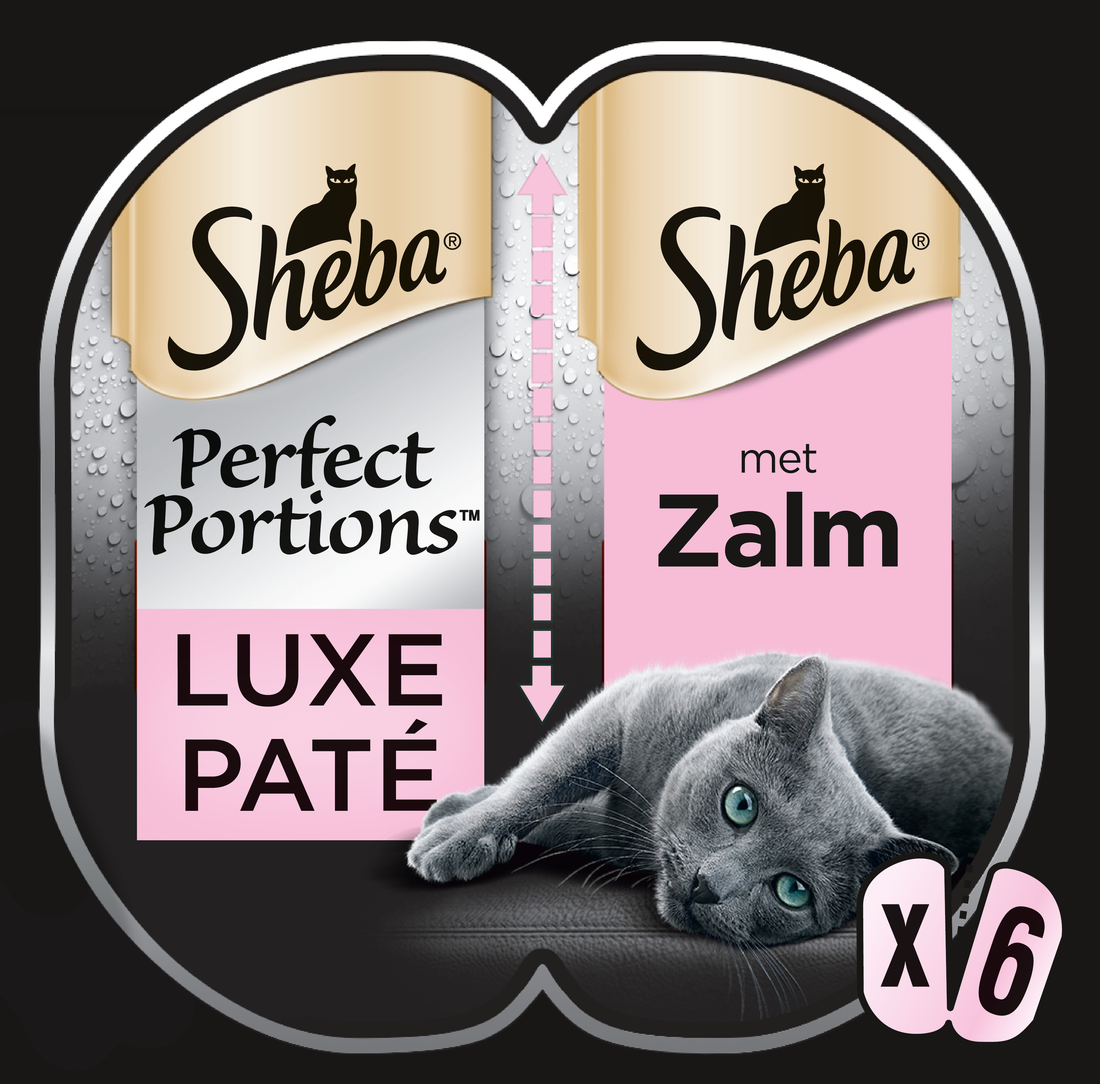 Sheba Perfect Portions Luxe Pâtée au saumon pour chats
