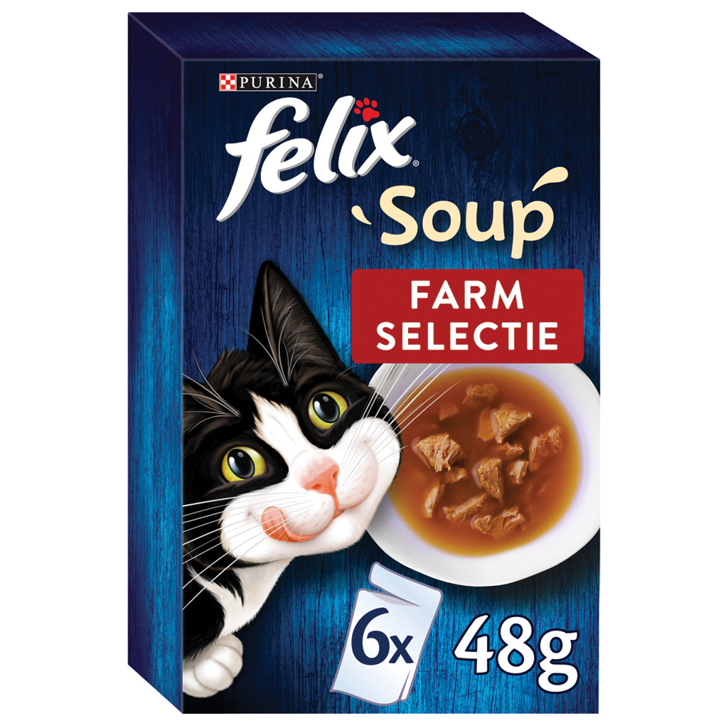 Felix Soup Orignal Selection de La Campagne pour Chat (6x48g)